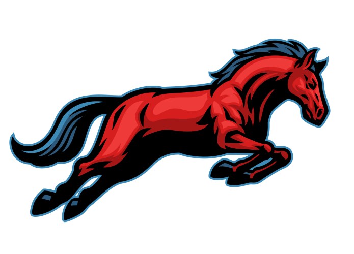 Rearing Mustang Mascot Logo – Royalty-Free Vector | VectorStock