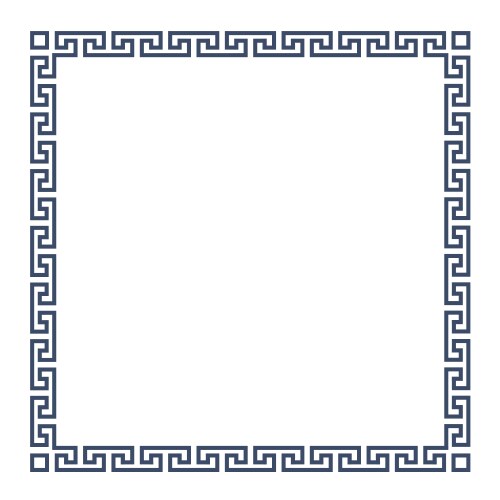 Greek round decorative frame for design Royalty Free Vector