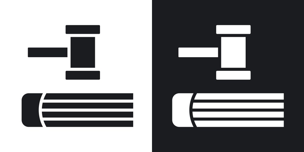 Employment law icon set on white background Vector Image