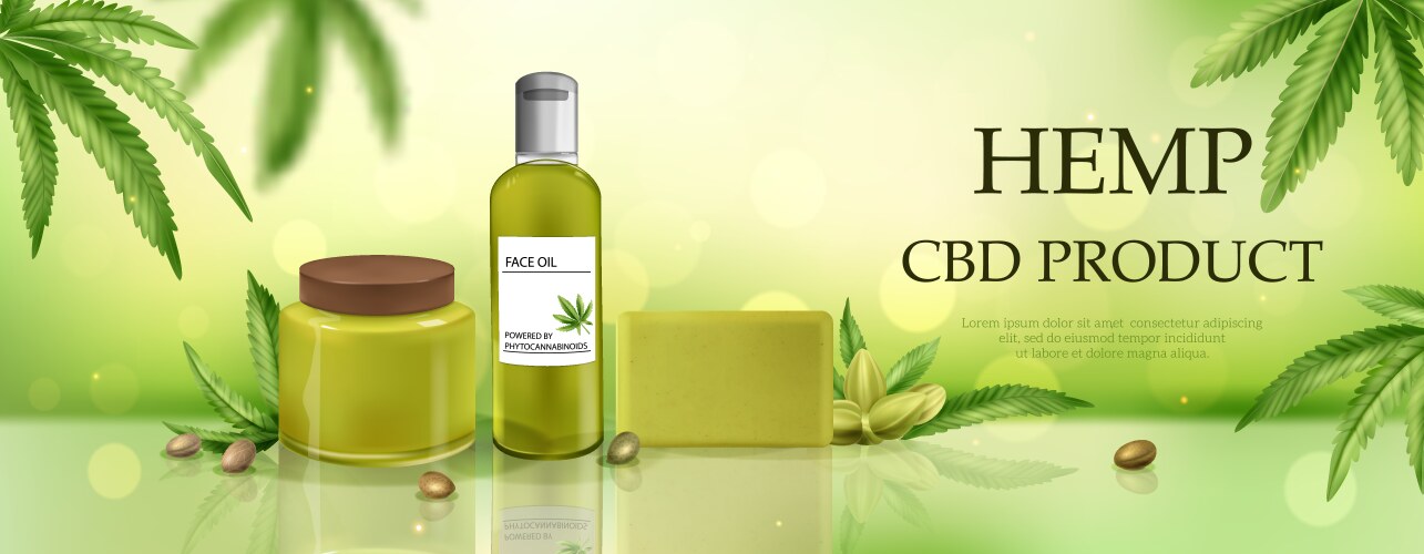 Realistic cannabis frame Royalty Free Vector Image