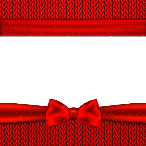 Red background with bow Royalty Free Vector Image