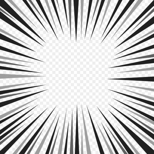 Abstract comic book flash explosion radial lines Vector Image