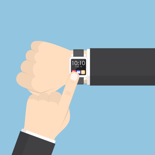 Hand watch Royalty Free Vector Image - VectorStock