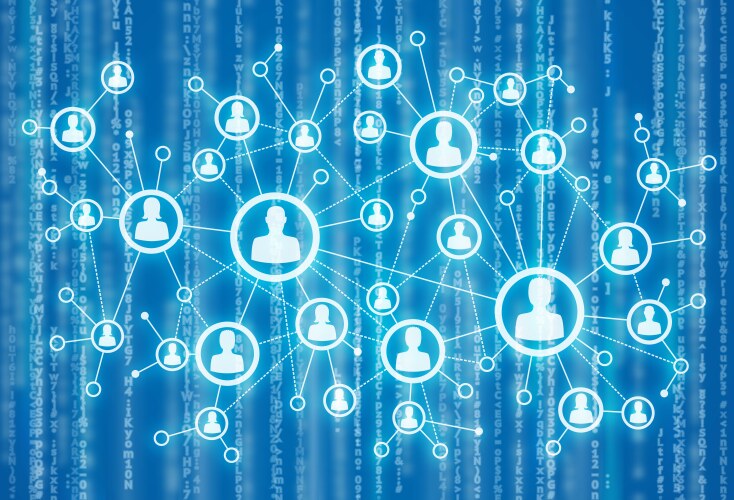 Lightbulb network Royalty Free Vector Image - VectorStock