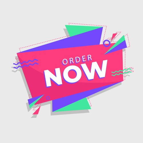 Order now - sticker collection Royalty Free Vector Image