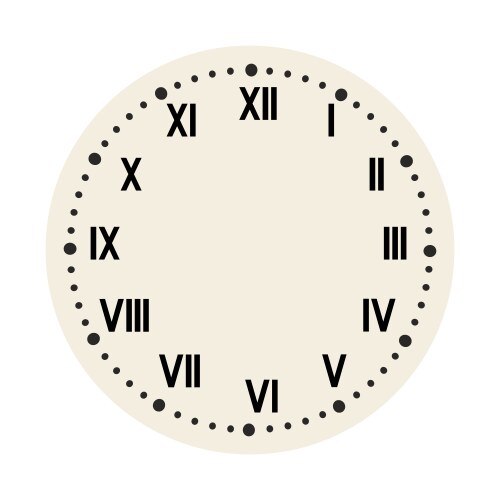 Clock Face Template - Blank Dial – Free Vector | VectorStock