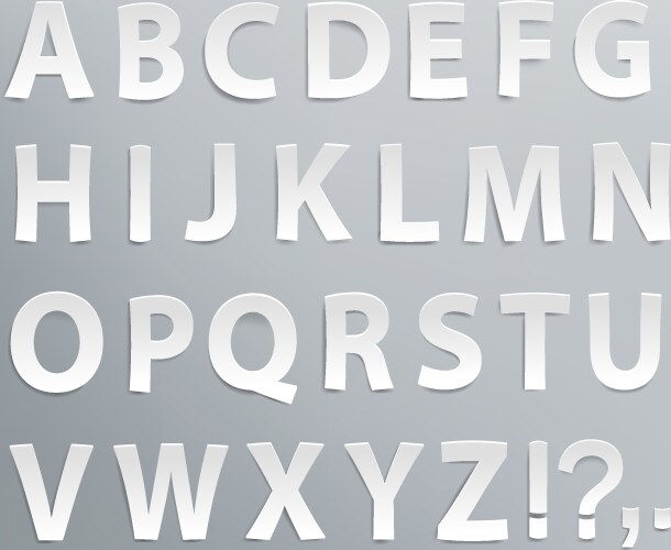 Stencil type letters Royalty Free Vector Image