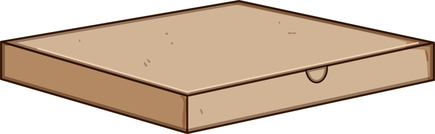 Delivery pizza box cartoon Royalty Free Vector Image