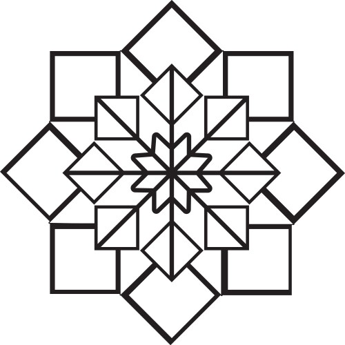 Black and White Islamic Geometric Pattern Vector Images (over 3,200)