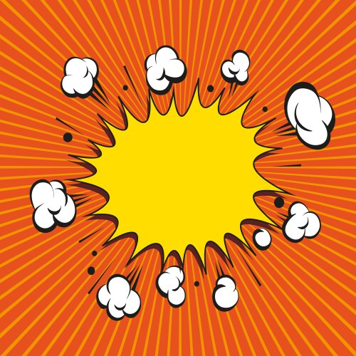 Comic book explosion element Royalty Free Vector Image