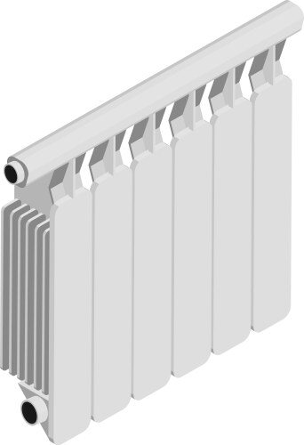 Realistic radiator Royalty Free Vector Image - VectorStock
