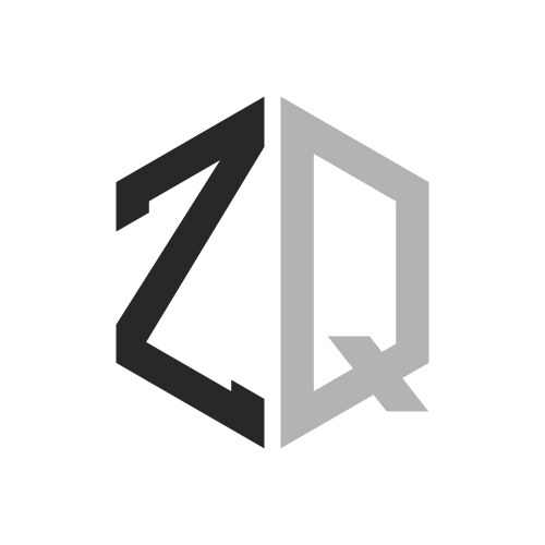 Modern letter zq logo for corporate business Vector Image