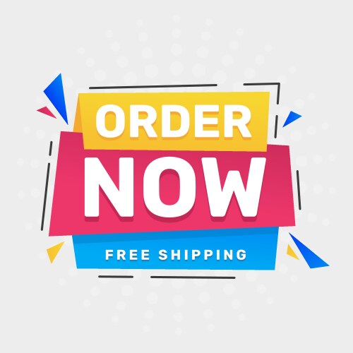 Order now sticker collection Royalty Free Vector Image
