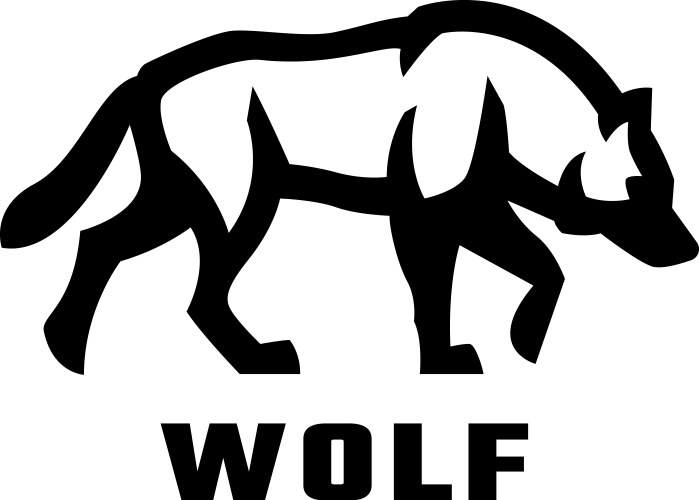 Wolf logo symbol Royalty Free Vector Image - VectorStock