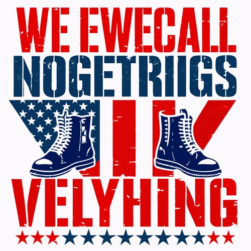 American veteran us maps boots and weapon Vector Image