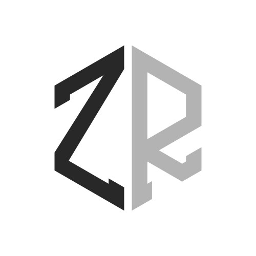 Modern letter zr logo for corporate business Vector Image