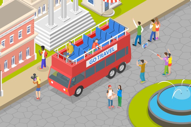 3d isometric flat conceptual Royalty Free Vector Image