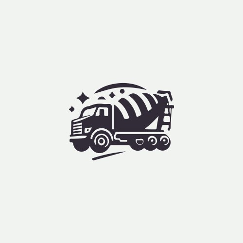 Concrete mixer truck logo Royalty Free Vector Image