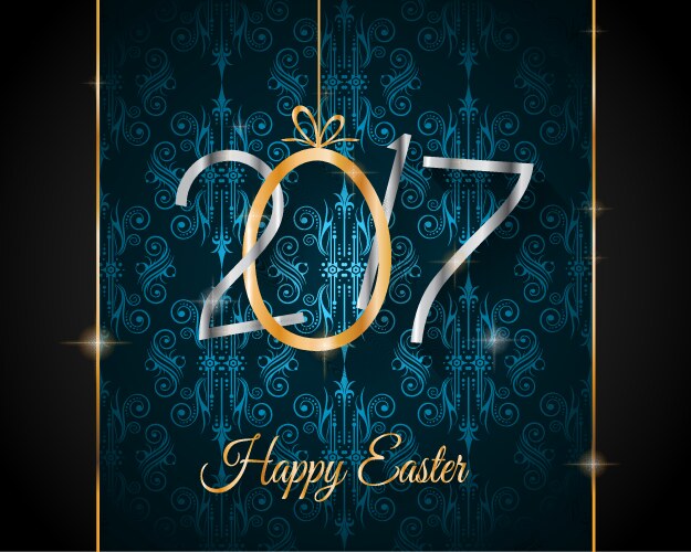 Happy 2017 easter modern and elegant background Vector Image