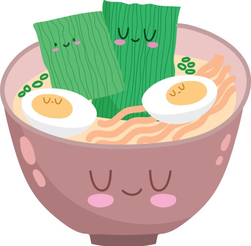 Kawaii cute soup Royalty Free Vector Image - VectorStock
