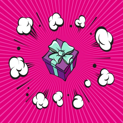 Comic book explosion element Royalty Free Vector Image