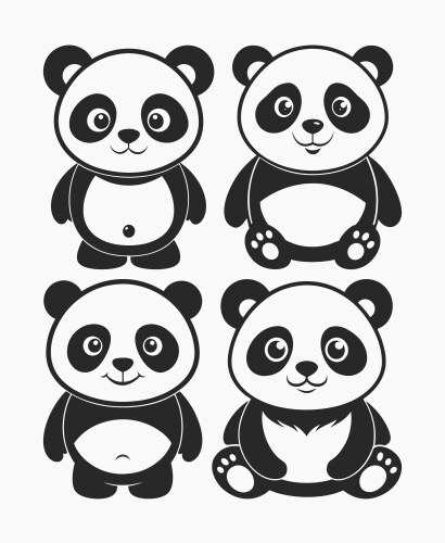 Panda Outline Vector Images (over 4,100)