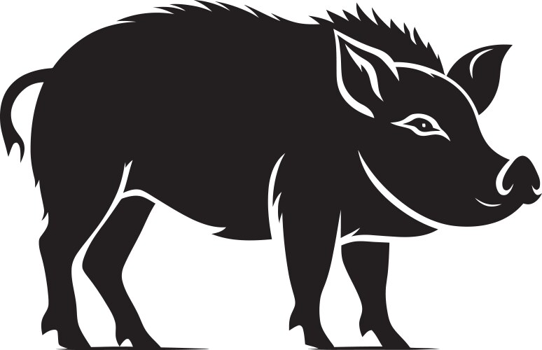 Tusker torrent iconic boar emblem graphics Vector Image