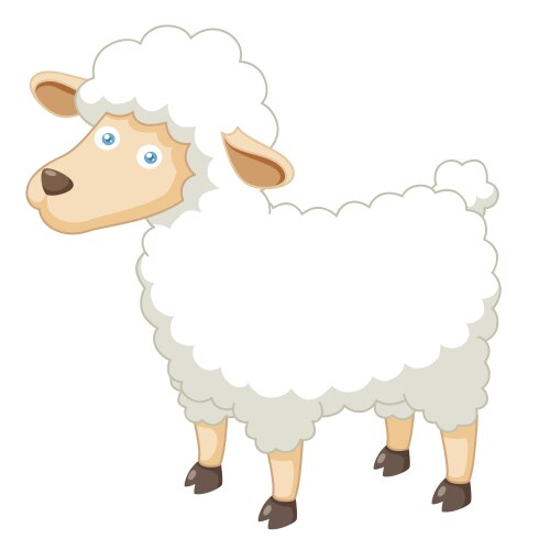 Scared sheep Royalty Free Vector Image - VectorStock