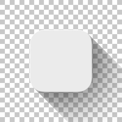 White blank app icon button template Royalty Free Vector