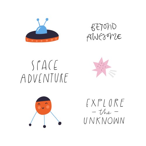 Explore the unknown hand drawn lettering Vector Image