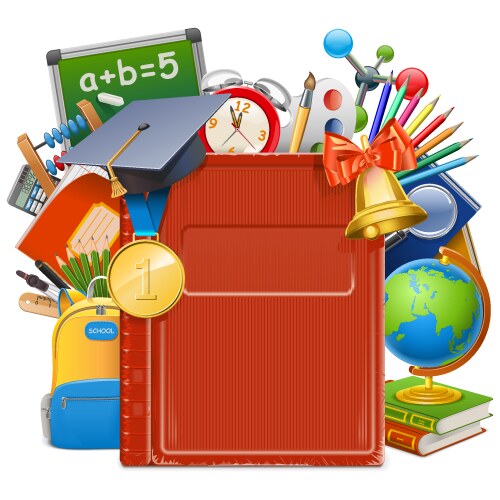 School scroll Royalty Free Vector Image - VectorStock