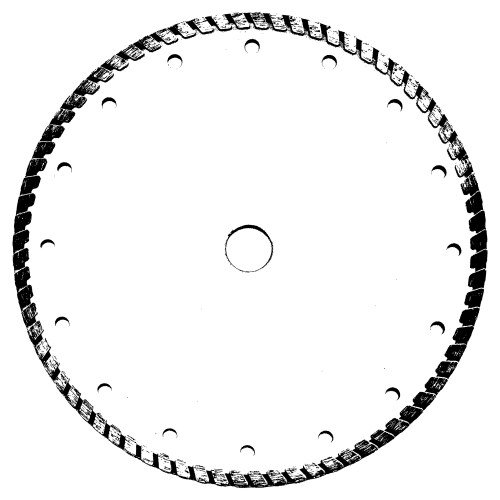 Line drawing of a cutting disc with segments Vector Image