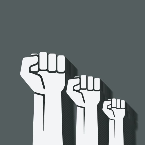 Punch fists fight symbol Royalty Free Vector Image