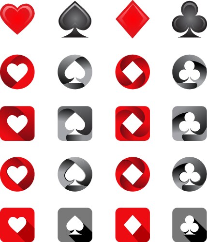 Symbols of playing cards Royalty Free Vector Image