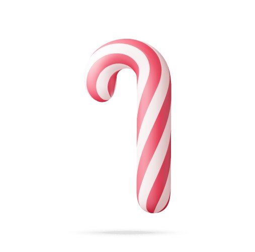 Striped realistic candy canes traditional sweets Vector Image