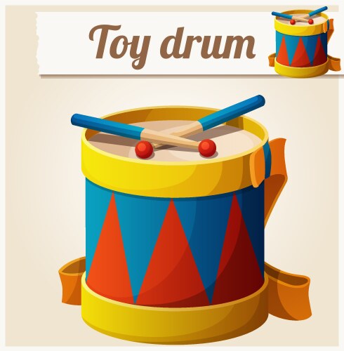 A big toy drum Royalty Free Vector Image - VectorStock