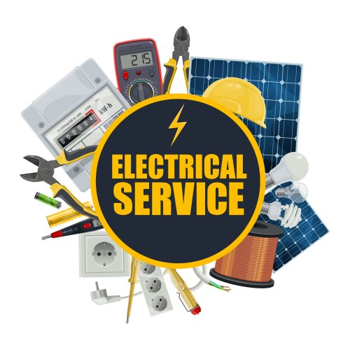Electricity repair and service symbol Royalty Free Vector