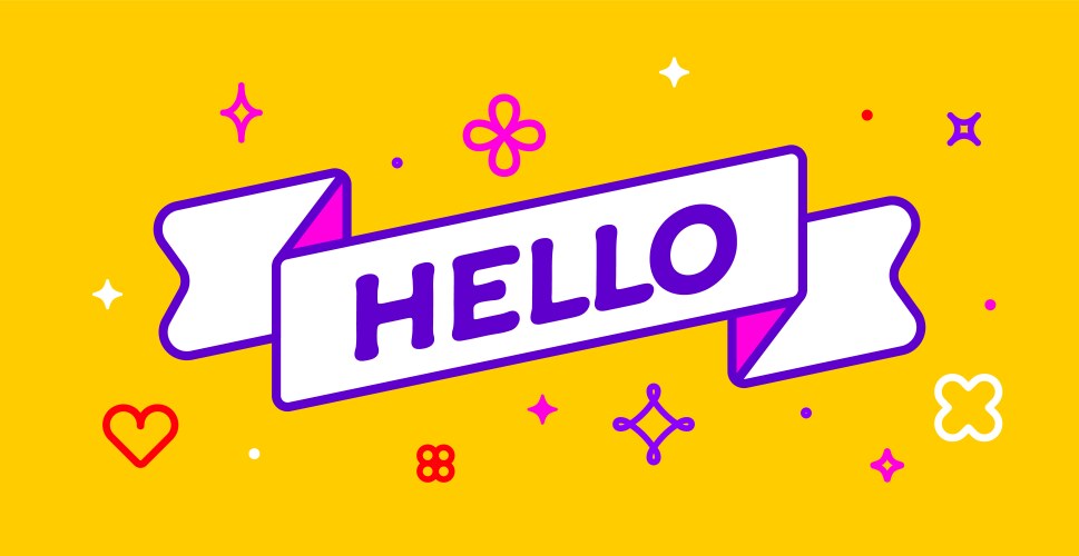 Welcome ribbon banner Royalty Free Vector Image