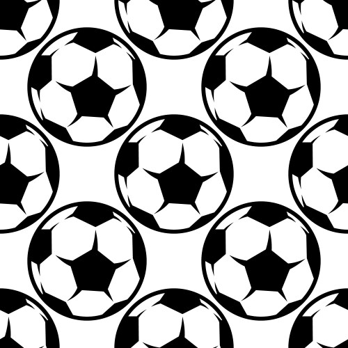 Football or soccer balls seamless pattern Vector Image
