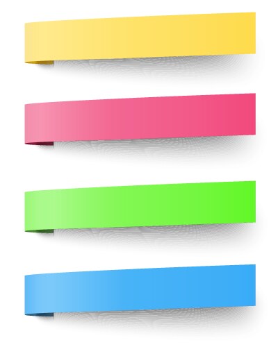 Color sticky notes Royalty Free Vector Image - VectorStock