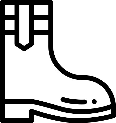 Boot icon thin linear style design isolated Vector Image