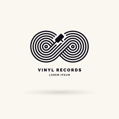 Vinyl record logo Royalty Free Vector Image - VectorStock