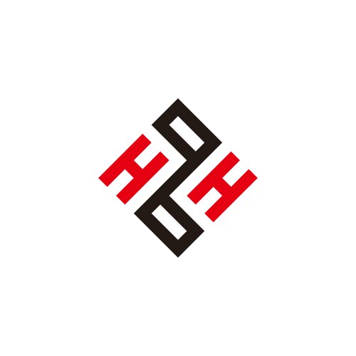 Letter hb abstract butterfly wings logo Royalty Free Vector