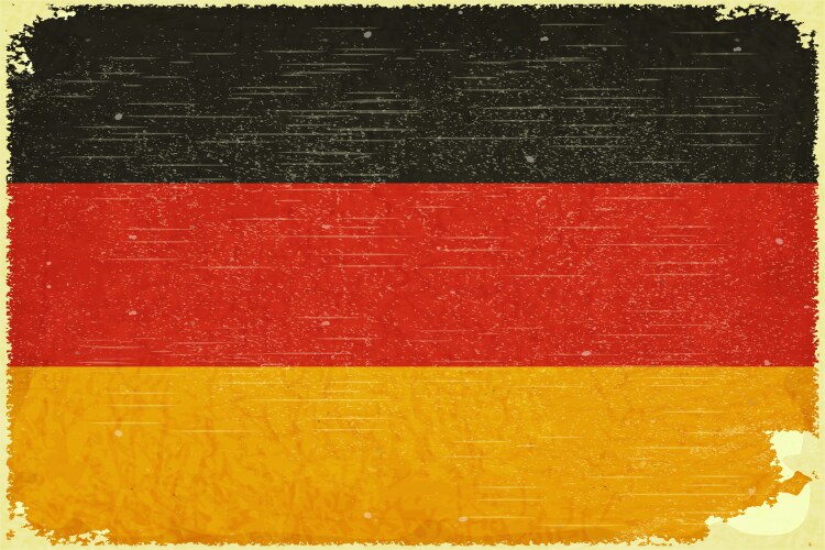 Retro german flag postage stamp Royalty Free Vector Image
