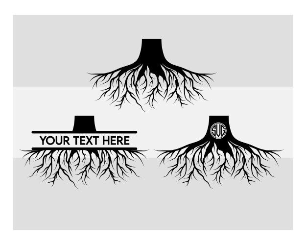 Root svg taproot tree roots clipart Royalty Free Vector