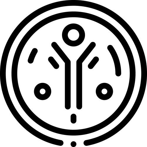 Bacteria icon thin linear style design isolated Vector Image