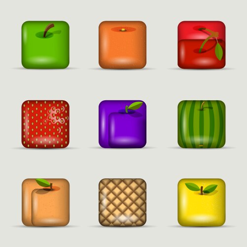 Animal faces for app icons-set 24 Royalty Free Vector Image