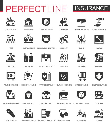General insurance protection stick figures Vector Image