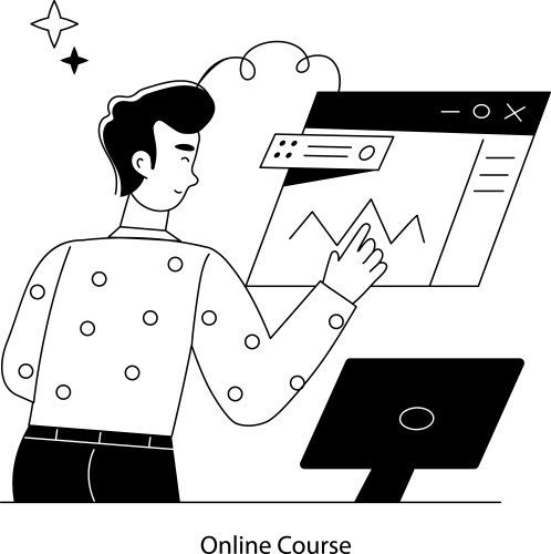 Online study Royalty Free Vector Image - VectorStock