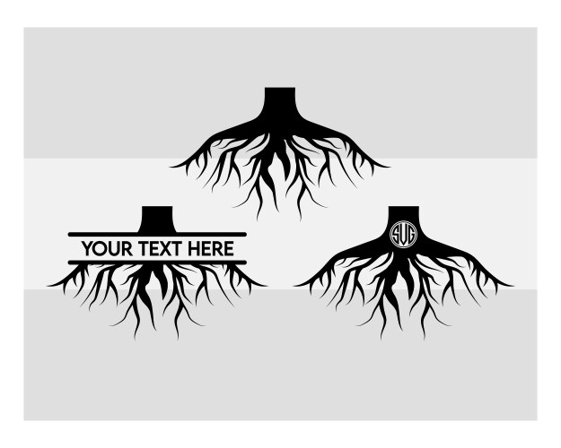 Root svg taproot tree roots clipart Royalty Free Vector